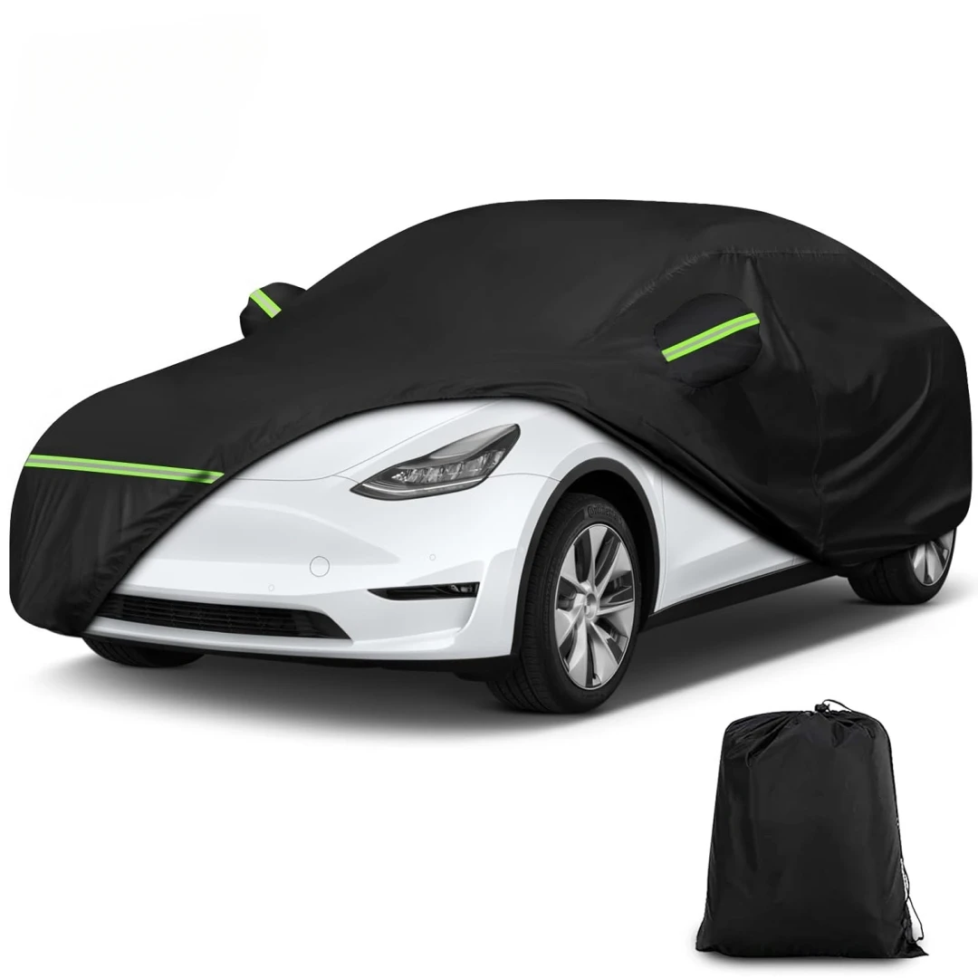Waterproof Car Cover For 2020-2024 Tesla Model Y Model 3 with Zipper ...