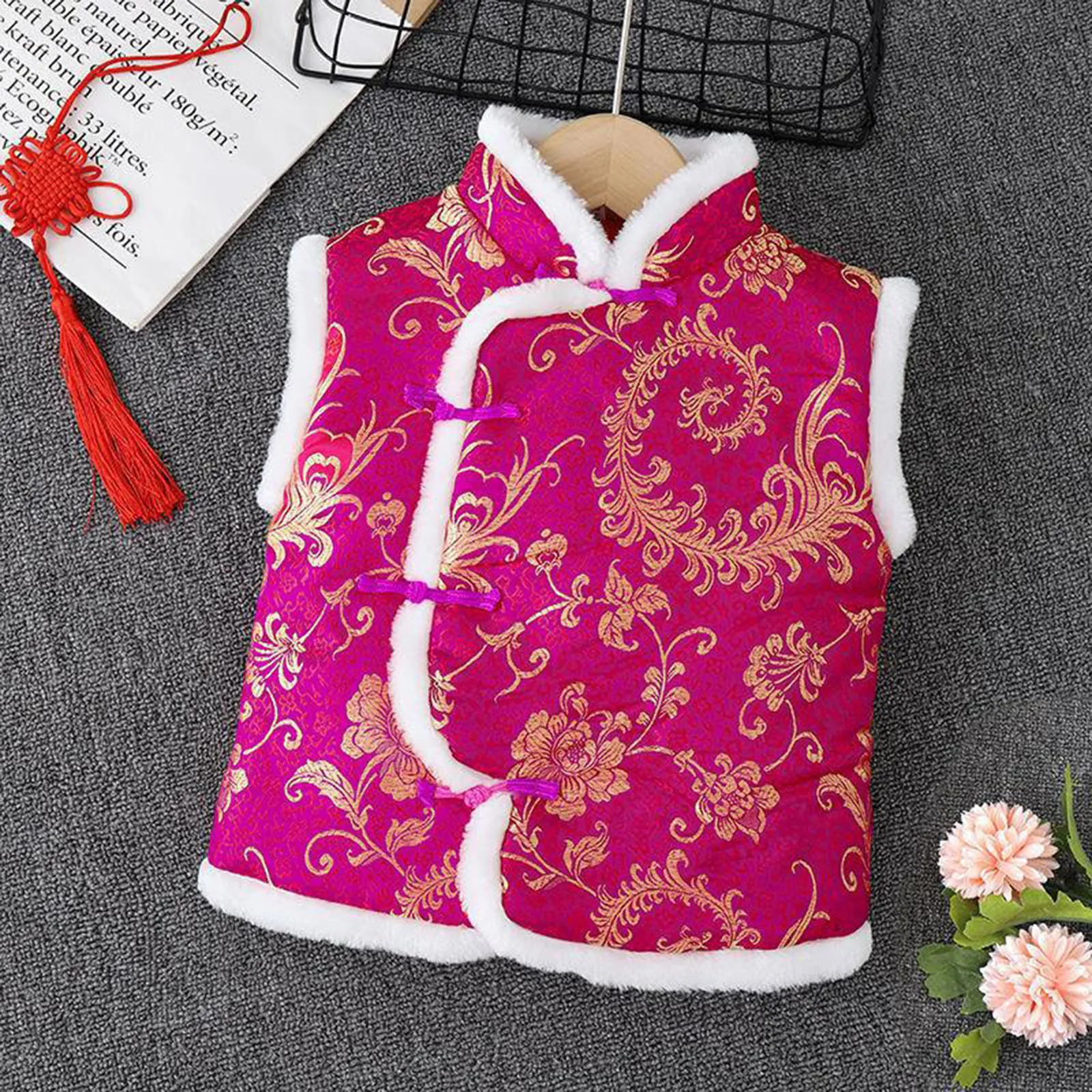 Chinese-Children-Waistcoat-Floral-Baby-Girl-Coat-Kids-Vest-Tank-Tops ...