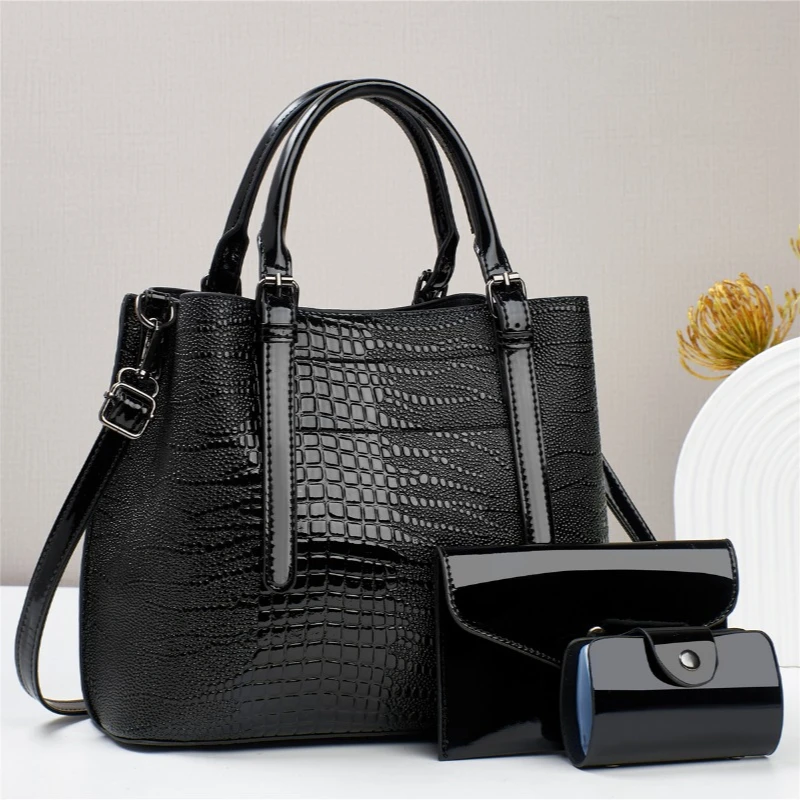 High Quality Bright Leather Luxury Purses and Handbags Women Bags ...