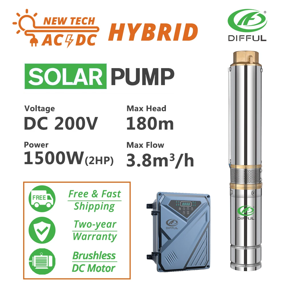 3-AC-DC-Solar-Hybrid-Water-Pump-Deep-Well-Submersible-200V-1500W-2HP ...