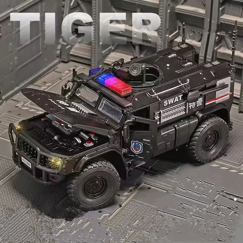 1:32 Tiger Armored Car Model Diecasts Alloy Military Truck Model Metal ...