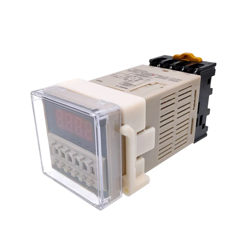 DH48S-S 12V time relay 220VAC 24VDC repeat cycle SPDT with socket DH48S ...