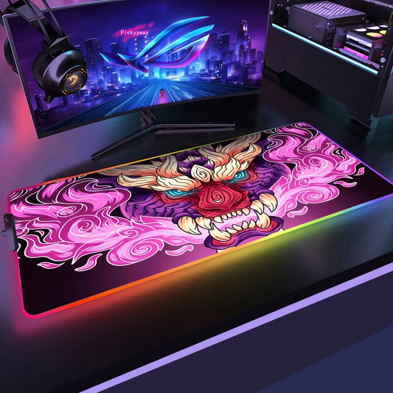 Monster Hunter RGB Gaming Mouse Pad Large XXL Size Mouse Carpet Big ...