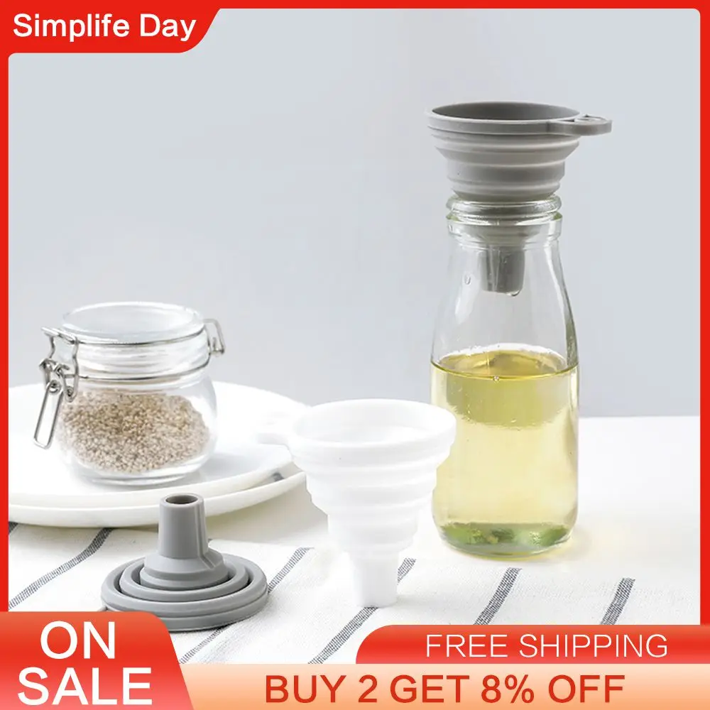 Kitchen-Mini-Silicone-Foldable-Funnel-Collapsible-Style-Funnel-Hopper ...