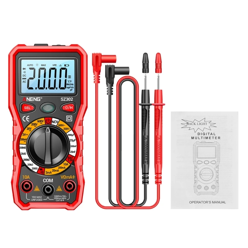 Multimeter Pocket Digital Multi Tester Voltmeter Ammeter Ohmmeter ...