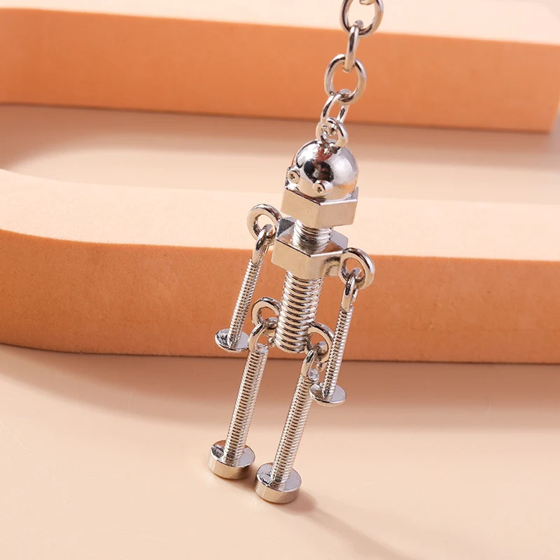 Cute-Alloy-Robot-Keychain-Creative-Tool-Robots-Keyrings-Chains-Car-Key ...