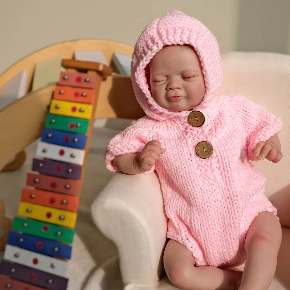 Bebe Reborn Dolls 18inch Lifelike Baby Gril Vito Hand-drawing Hair Hand ...