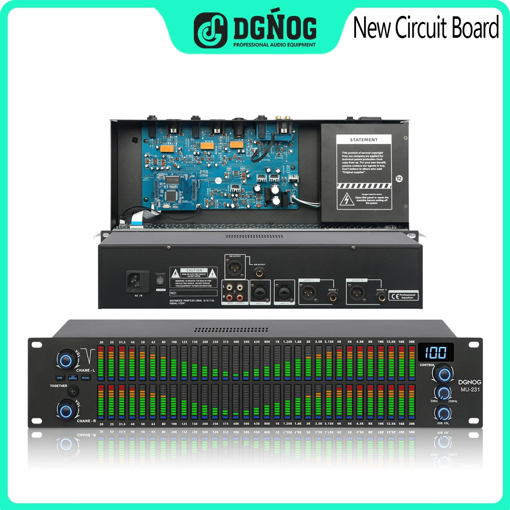 DGNOG-MU231-Digital-Equalizador-Dual-Channel-31-Band-Graphic-Equalizer ...