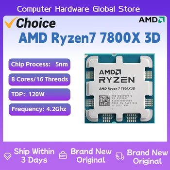 AMD Ryzen RYZEN™R7 7800X3D Processador de jogos sem ventilador, 7 ...