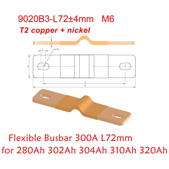 Flexible Busbar 300A 12V 24V 48V Lifepo4 Cell Busbars 100Ah 320Ah ...