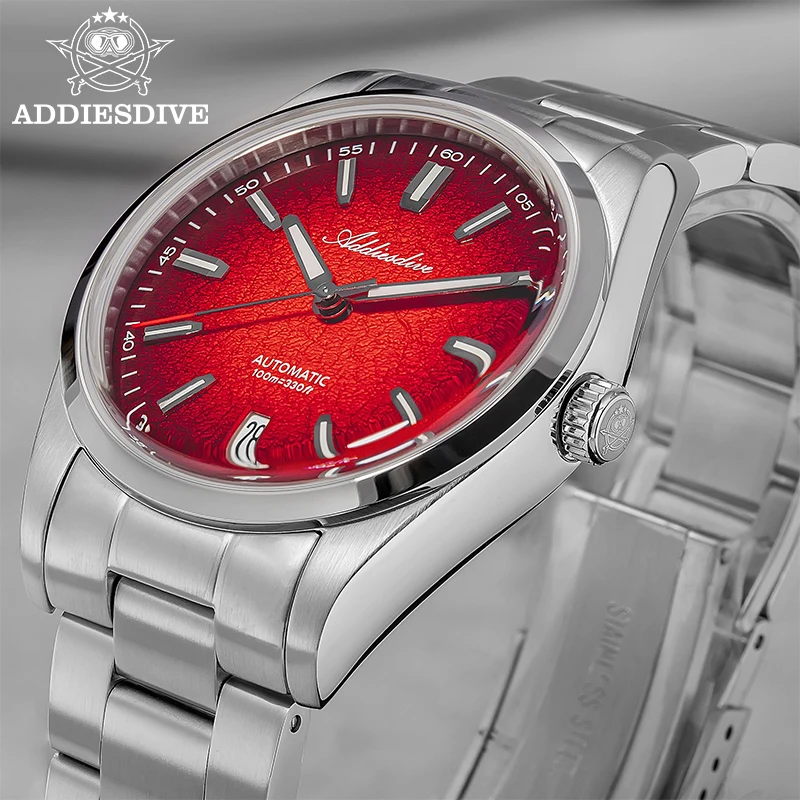 ADDIESDIVE New Luxury Automatic Watch 100m Waterproof Stainless Steel ...