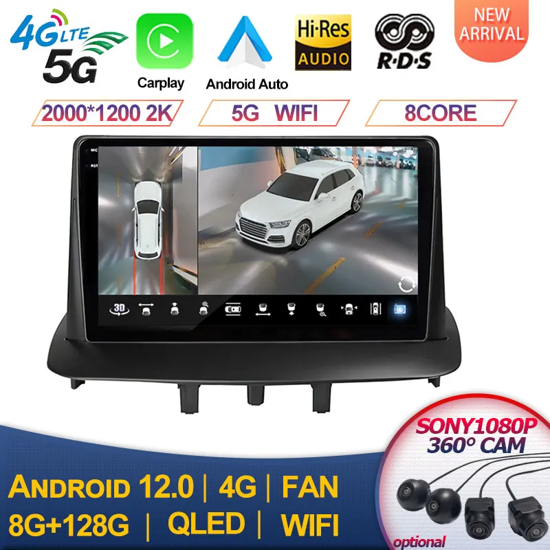 Android 12 2 Din Autoraido For Renault Megane 3 2008 - 2014 Car Radio ...