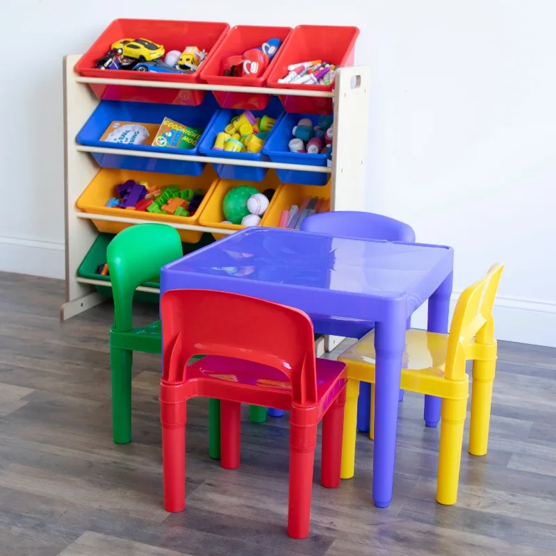 Tot-Tutors-Kids-5-Piece-Table-and-Chairs-Set-Primarychildren-desk-and ...