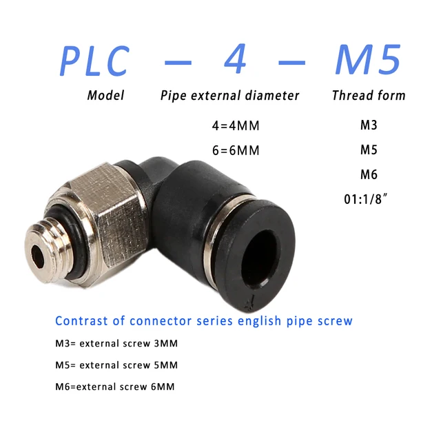 Pneumatic Fitting MINI Connector Air Coupler 4mm 3mm 5mm 6mm Hose-Tube ...