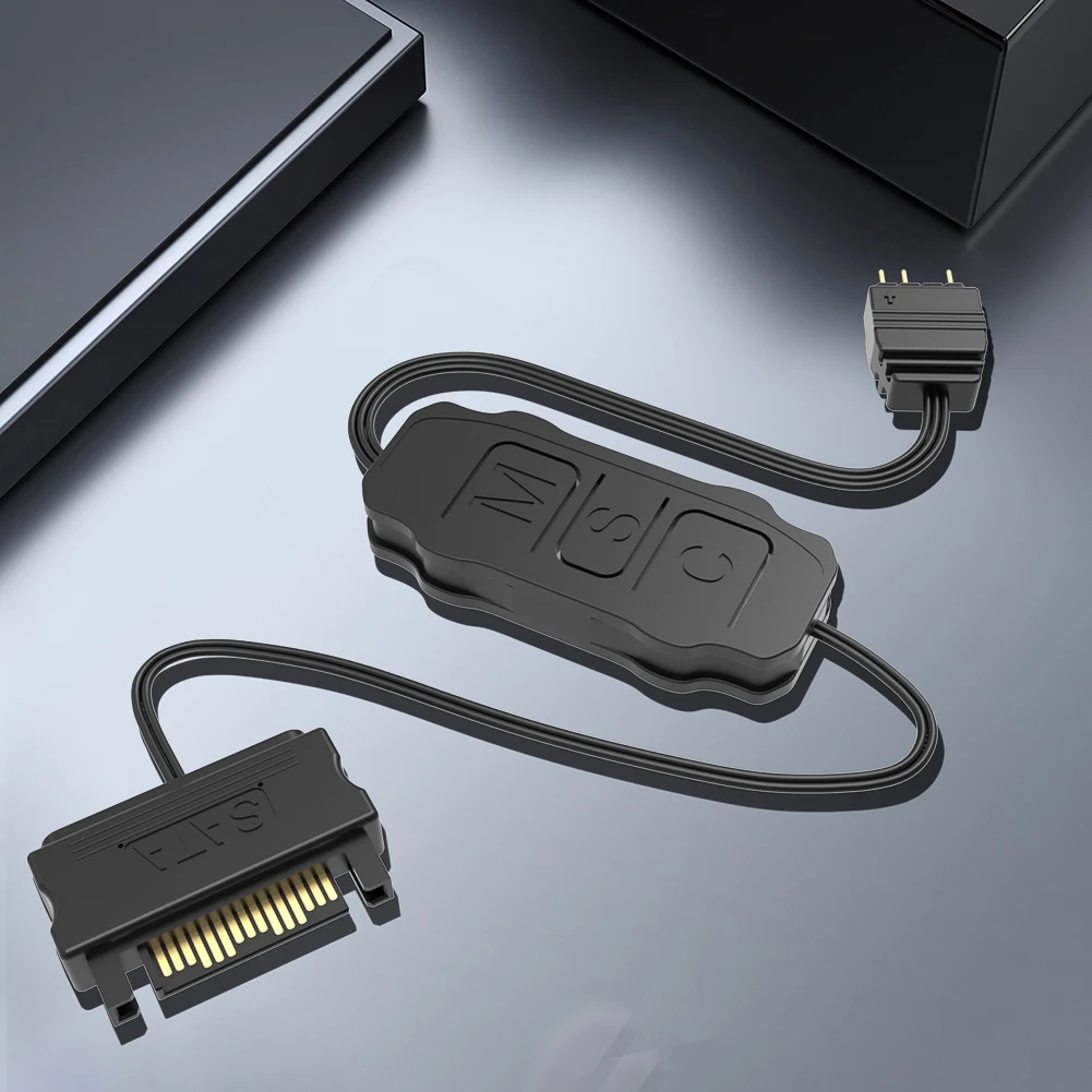 ARGB-5V-3PIN-To-SATA-Interface-Extension-Cable-Mini-Adapter-Controller-RGB-Sync-Controller-Cable ...