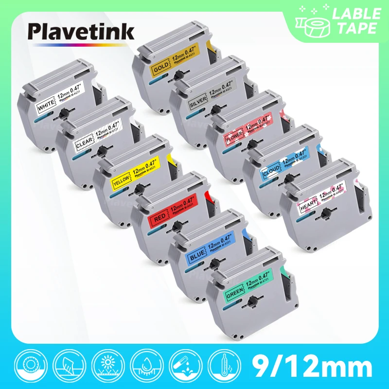 PLAVETINK M-K231 MK231 MK 231 M-K121 Compatible for Brother P-touch M ...