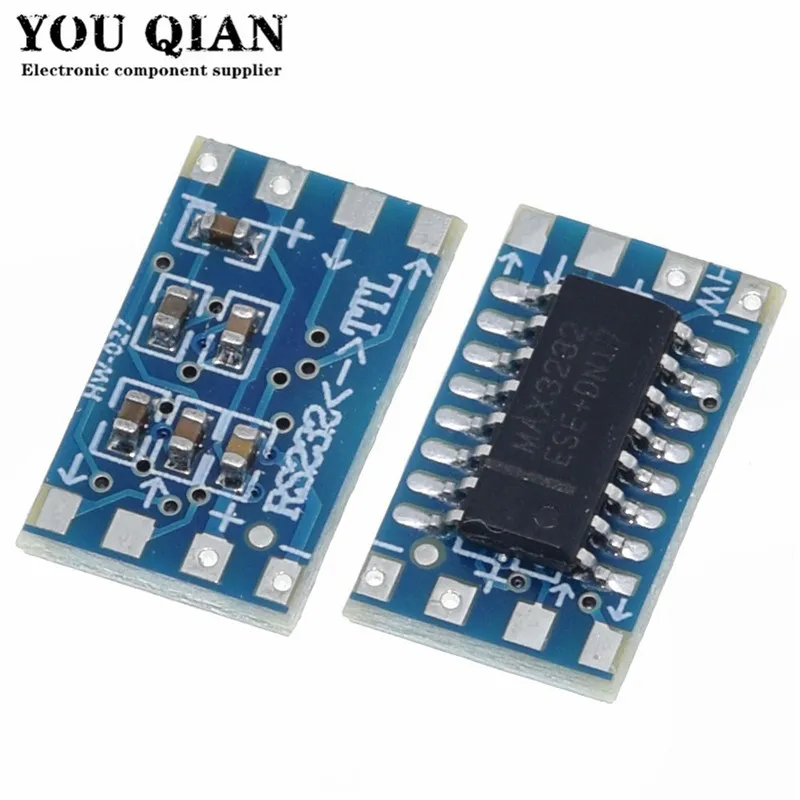 10PCS-LOT-Mini-MAX3232-RS232-to-TTL-Serial-Port-Leavel-Converter-Brush-Module-Connector-MAX232 ...