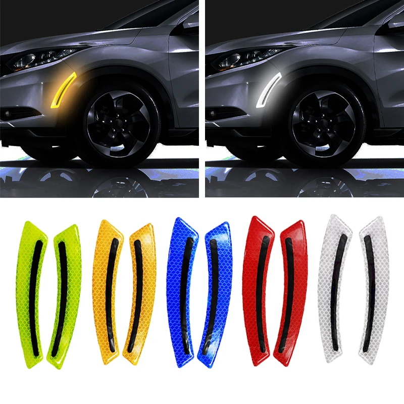 2pcs-set-Auto-Wheel-Eyebrow-Reflective-Sticker-Reflector-Strip-Safety ...