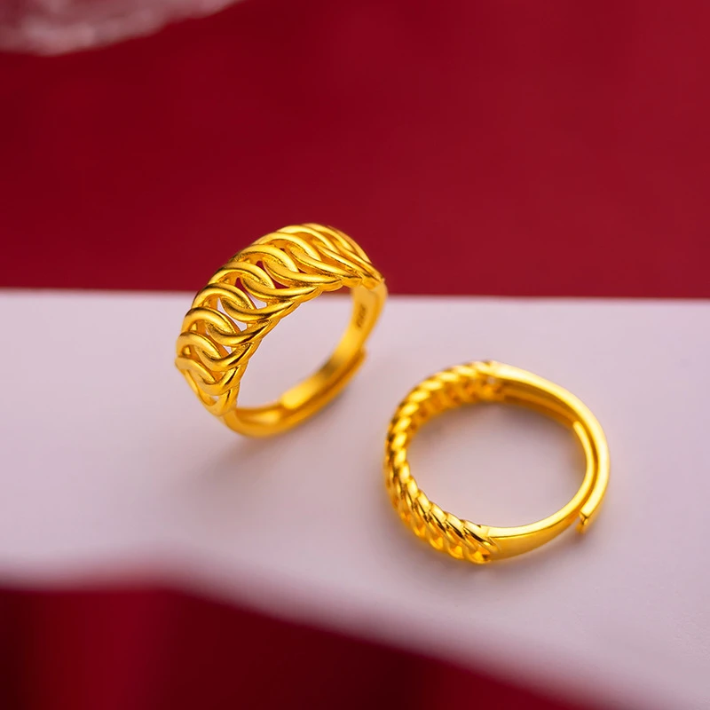 Real Gold Ring 24k Pure Gold | Pure Adjustable Gold Ring | 24k Real ...
