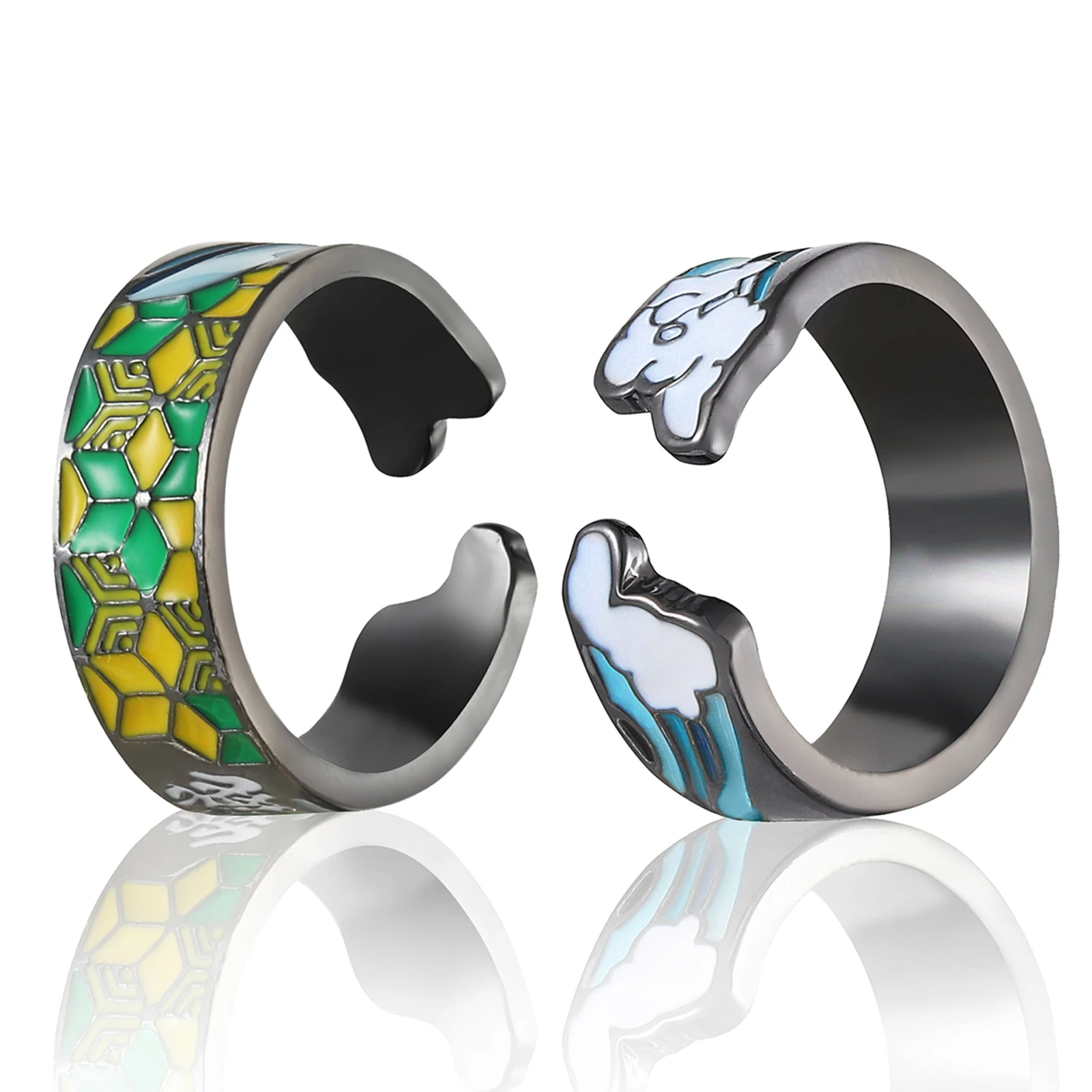 Kimetsu No Yaiba Demon Slayer Jewelry For Fans Anime Adjustable Ring ...