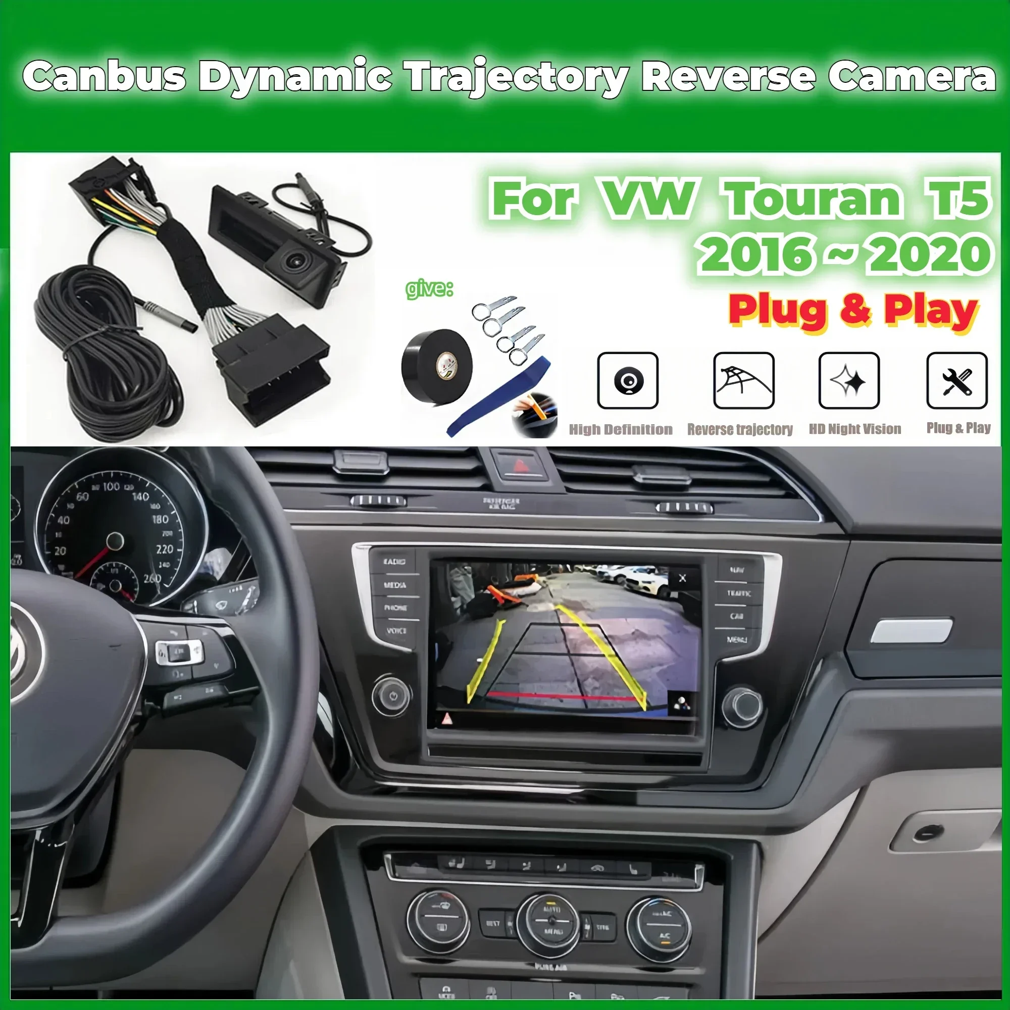 Canbus-Dynamic-Trajectory-Parking-Reverse-Backup-Camera-For-VW-Touran ...