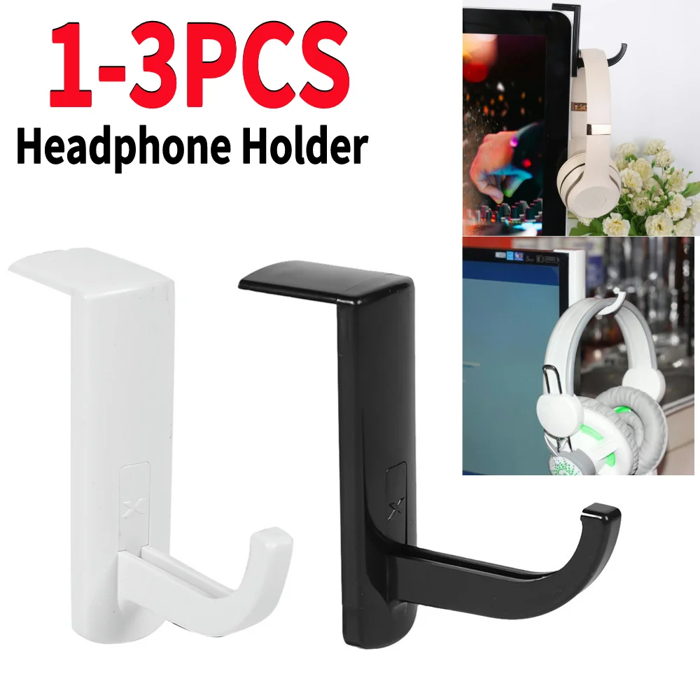 Adhesive-Wall-Mount-Headphone-Hanger-PC-Monitor-Earphone-Display-Rack ...