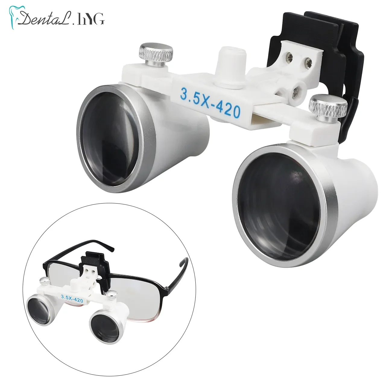 Binocular-Dental-Loupes-2-5X-3-5X-Coated-Optical-Lens-with-Clip ...