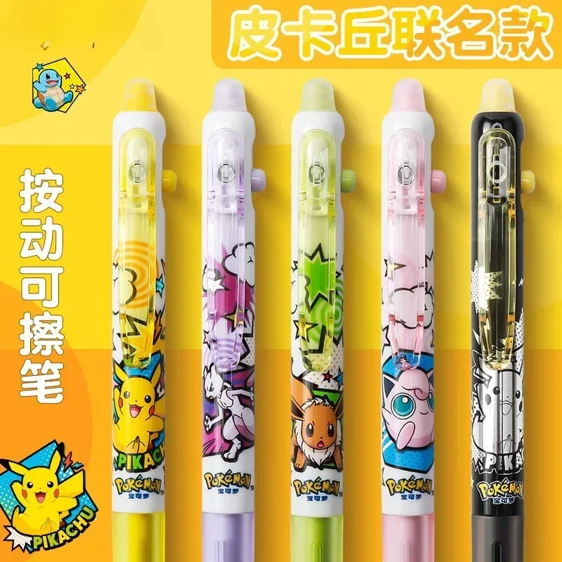 Pokemon Series Cartoon Neutral Press Pen Erasable Pikachu Anime Gel Pen ...