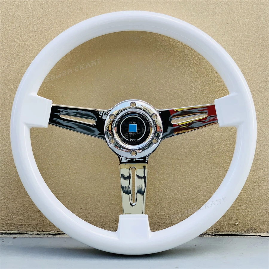 Universal 14inch ABS White Steering Wheel JDM Drift Sport Steering ...
