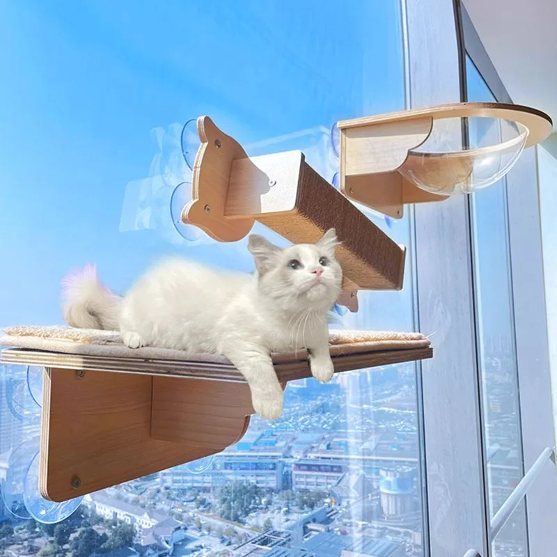 Wall-Type-Cat-Climbing-Frame-Tree-Post-Cat-Jump-Platform-Condos-Goods ...