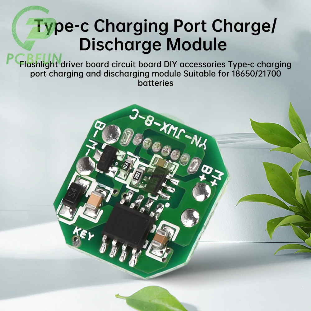 Flashlight-driver-board-DIY-circuit-board-TypeC-charging-port ...