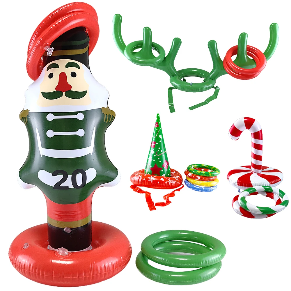 Christmas-Inflatable-Ring-Toss-Game-Ferrule-Ring-Snowman-Antlers-Hat ...