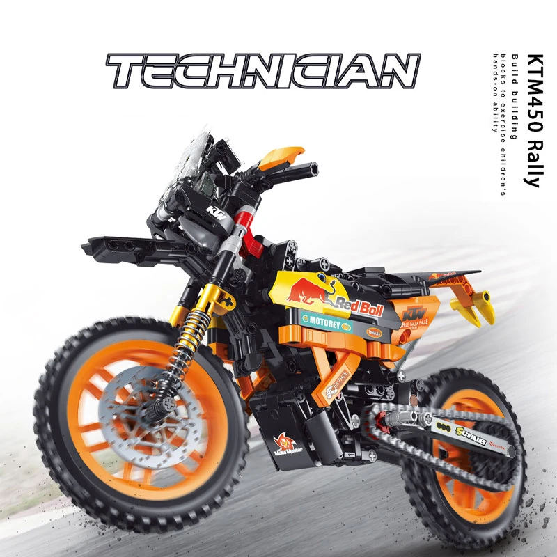 550pcs+ City Linkage Motorcycle Motocross Technology Bricks Moto ...