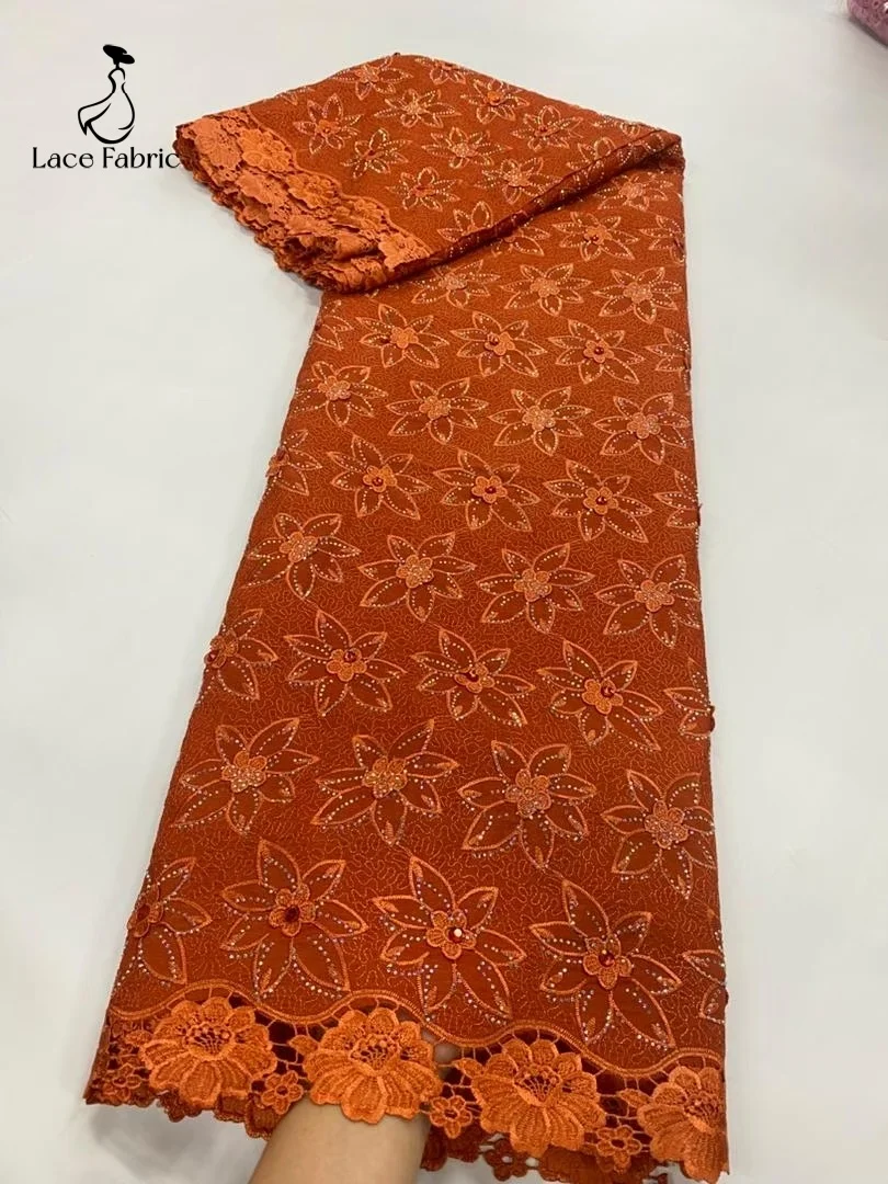 2026 Luxury African Stone Lace Fabric 5 Yards High Quality French ...