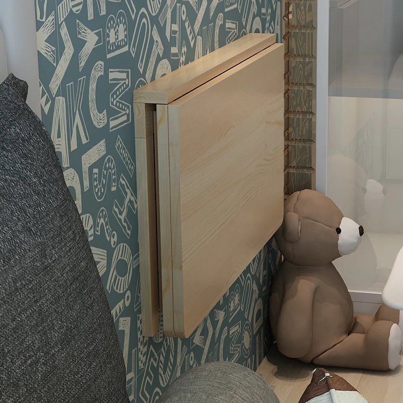 Double-Support-with-Wall-Table-Folding-Table-Against-The-Wall-Solid ...
