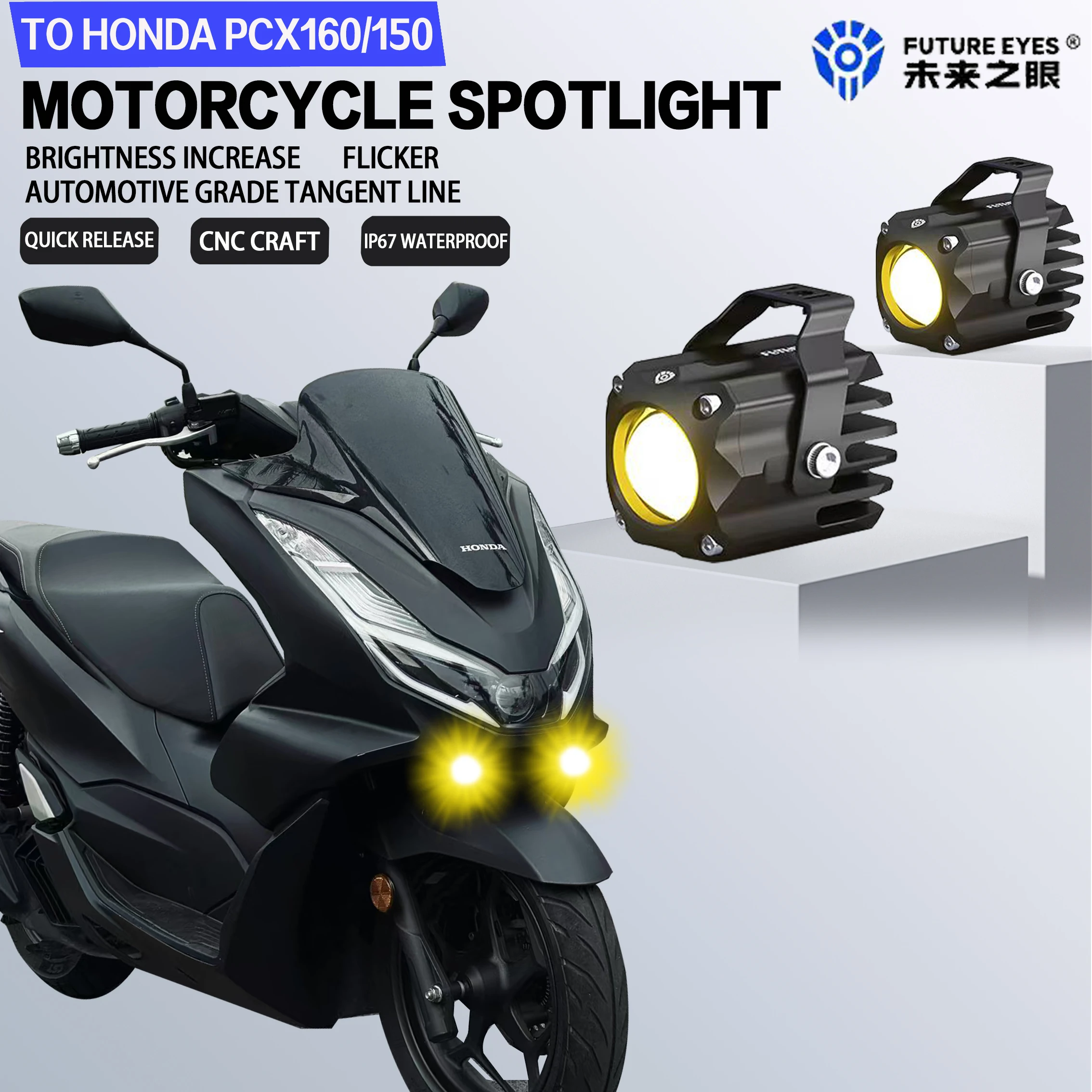 Future Eyes F150S For Honda PCX160 pcx150 Auxiliary Light Mini ...