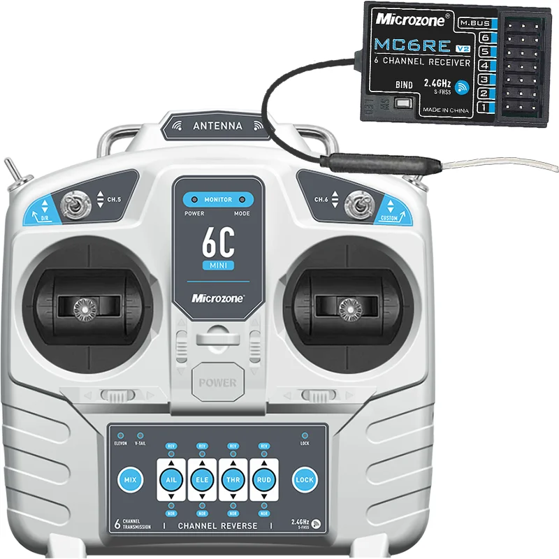 Microzone New Mc6c 6a 6b Upgrade 6-channel 2.4g Aircraft Model Remote ...