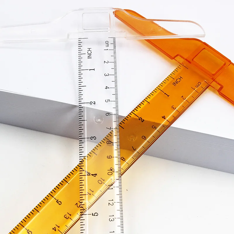 1Pcs-T-shaped-Double-Side-Scale-Ruler-Drafting-Drawing-Tool-Plastic ...