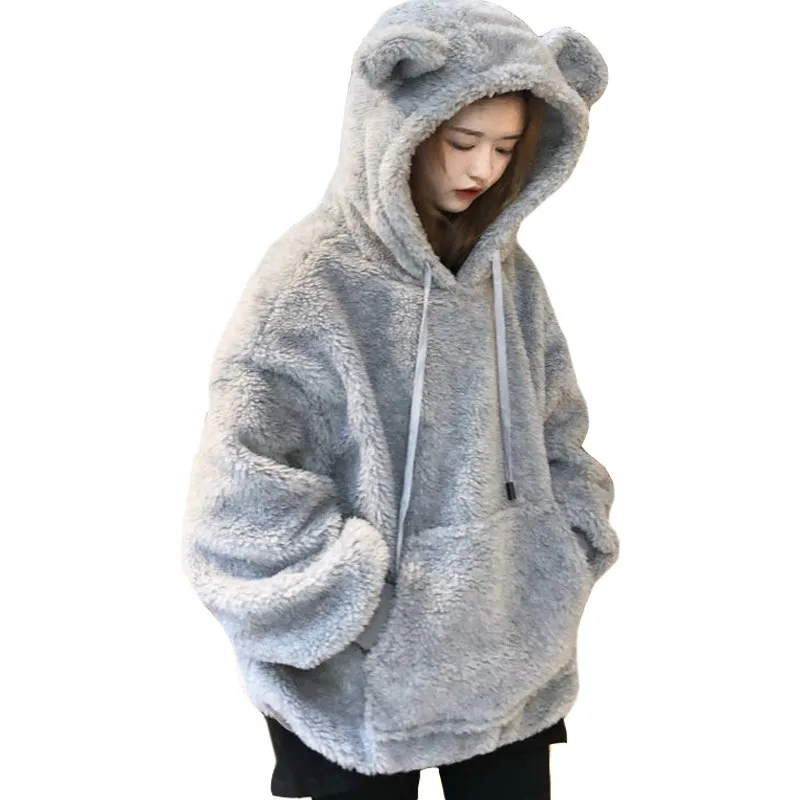 Su-ter-extragrande-con-orejas-de-oso-para-mujer-chaqueta-holgada-con ...