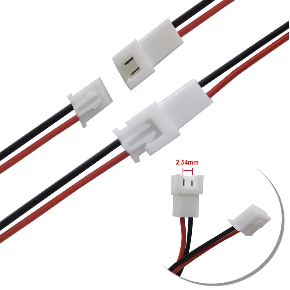 10CM-PH-2-54mm-Pitch-2-Pin-Male-Female-Cable-Connector-Micro-PH-2P-Plug ...