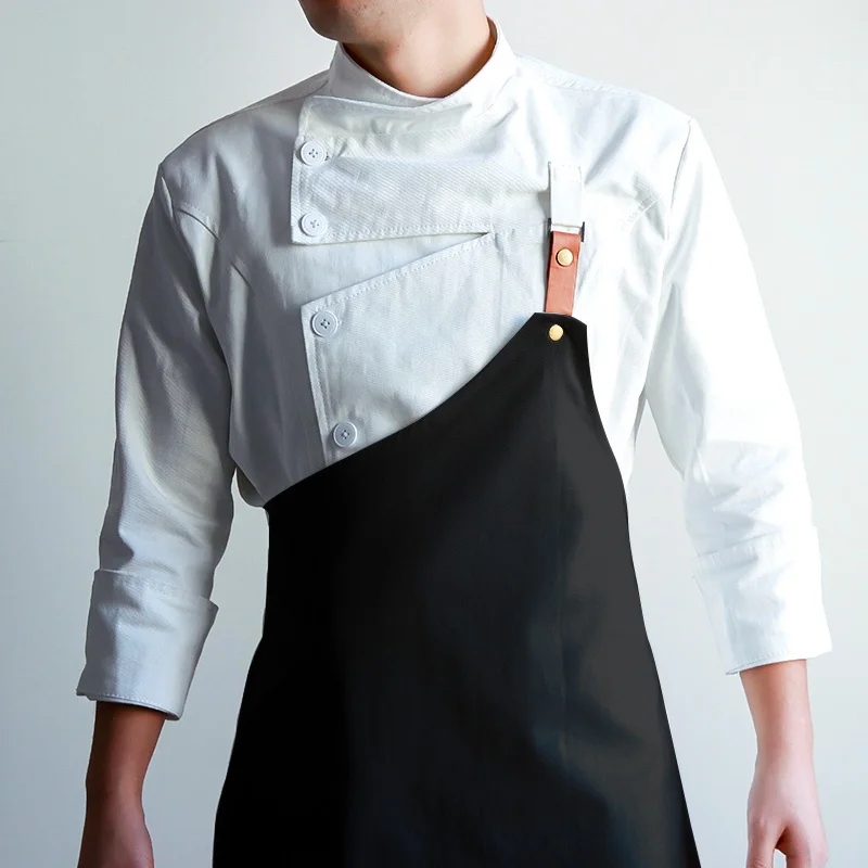 Chef Jacket And Apron For Men Women Kitchen Work Uniform Restaurant ...