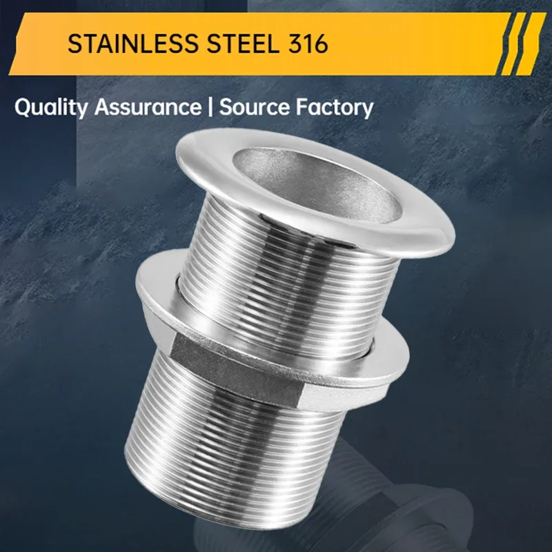 316-Stainless-Steel-Marine-Thru-Hull-Water-Drain-Boat-Hardware-Fitting ...