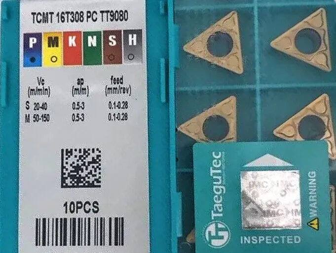 ORIGINAL 10PCS CARBIDE INSERT TCMT 16T308 PC TT9080