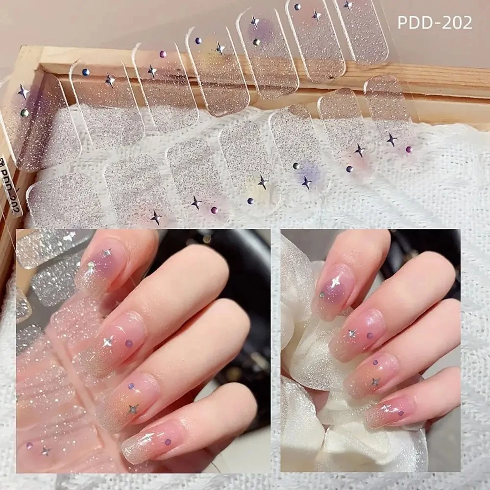 14Tips-Gel-Nail-Stickers-Semi-Cured-Full-Cover-Stickers-Gel-Nail-Patch ...