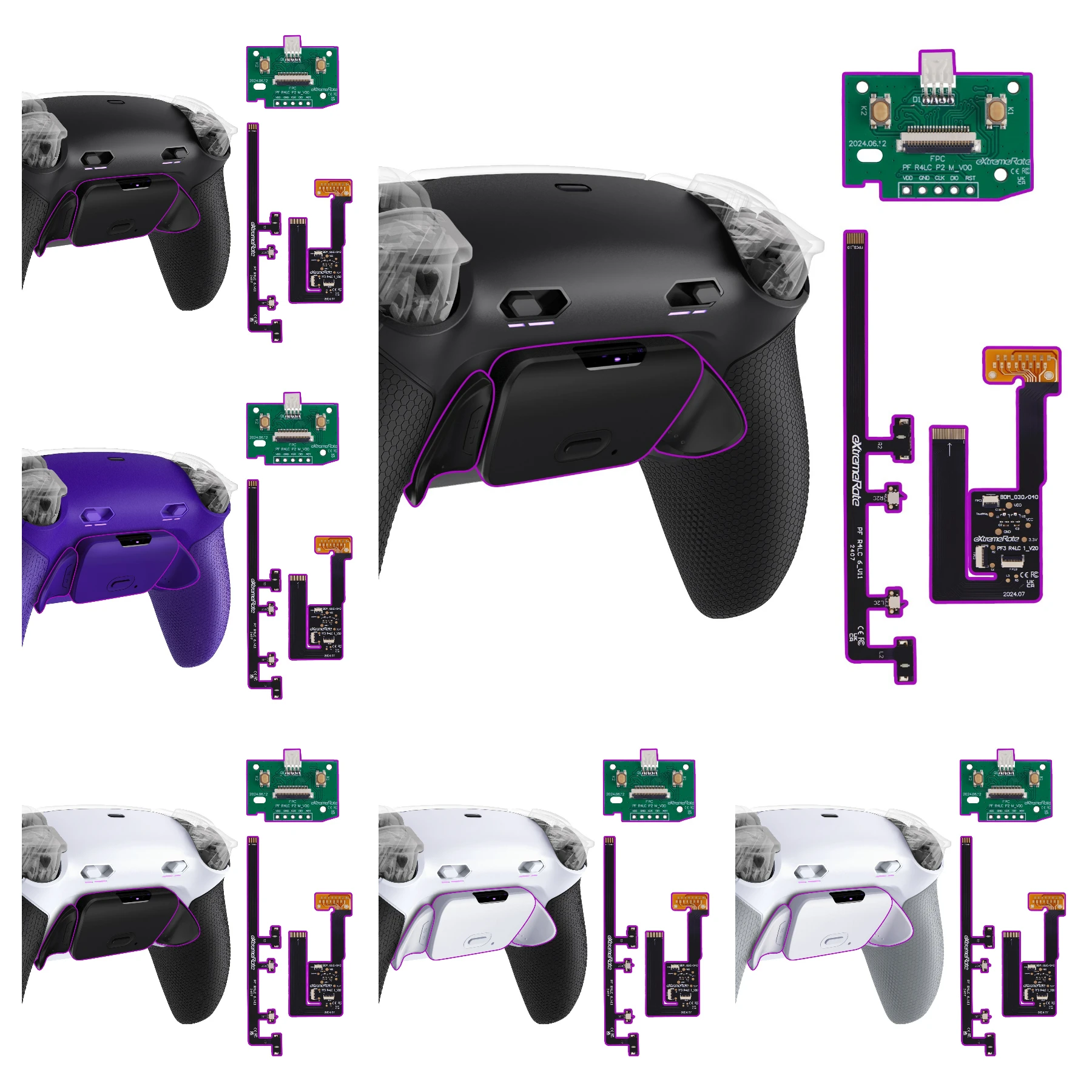 eXtremeRate RISE Plus MAX Remappable Back Buttons Kit w/Clicky Trigger ...