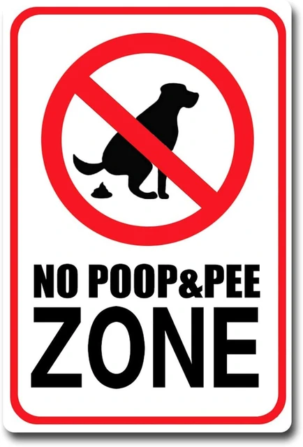 No Dog Pee Sign
