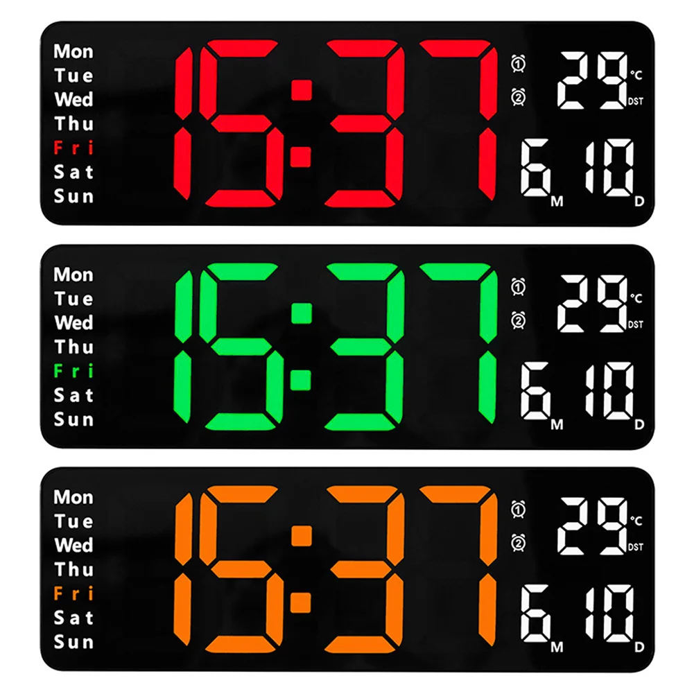 13in-Digital-Clock-Automatic-Brightness-Dimmer-Electronic-LED-Clocks-10 ...