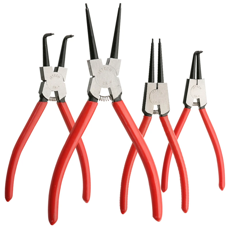 4pcs Circlip Snap Ring Pliers Set Internal External Curved Straight ...