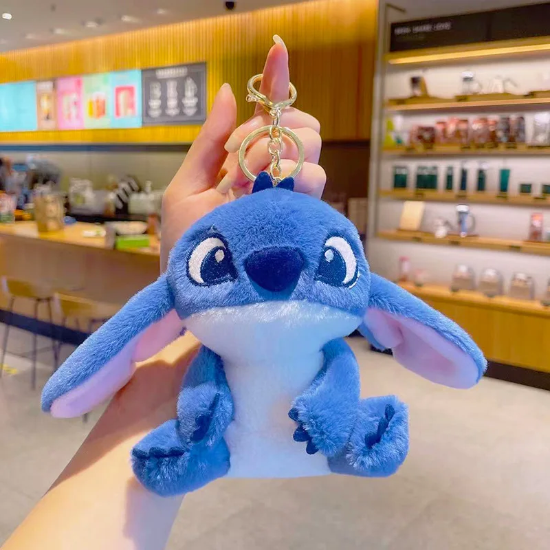 Disney-Cartoon-Stitch-Plush-Keychains-Small-Pendant-Stuffed-Animals ...