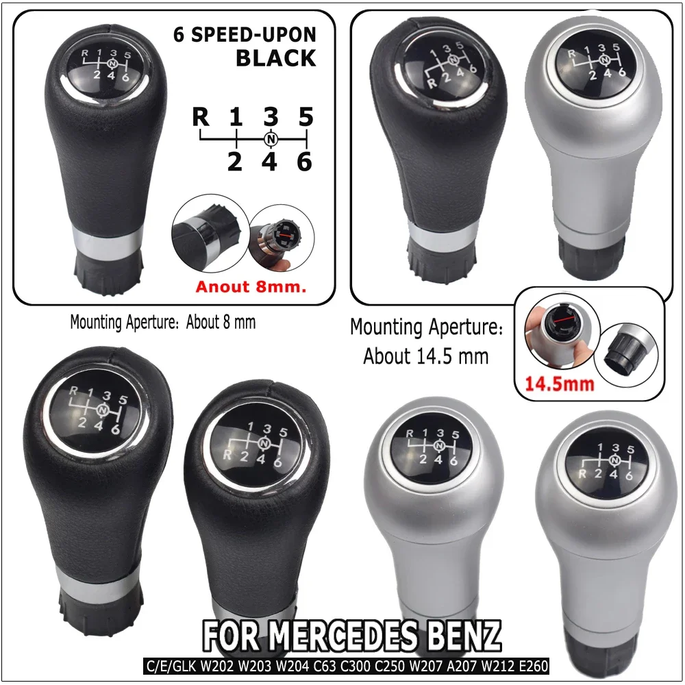Gear Shift Knob Gaiter Lever Shifter Handle Stick For Benz before 2011 ...